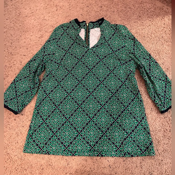 crown & ivy | Tops | Crown Ivy Popover Preppy Tunic With Mini Ruffle ...